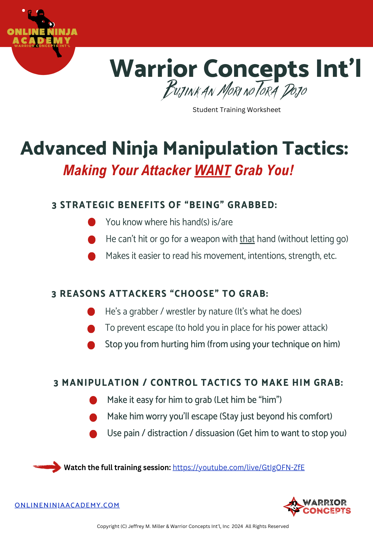 Warriors Worksheet - Online Ninja Academy